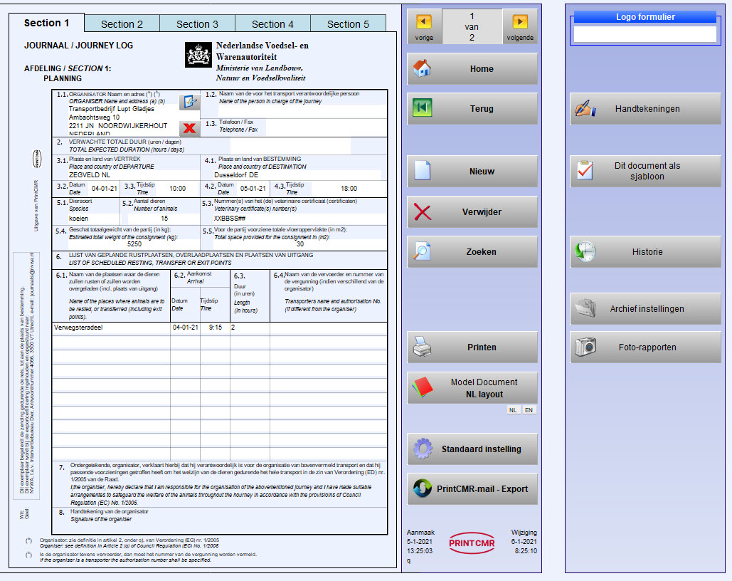 PrintCMR versie 16.6v3 - PrintCMR voor uw vrachtbrief