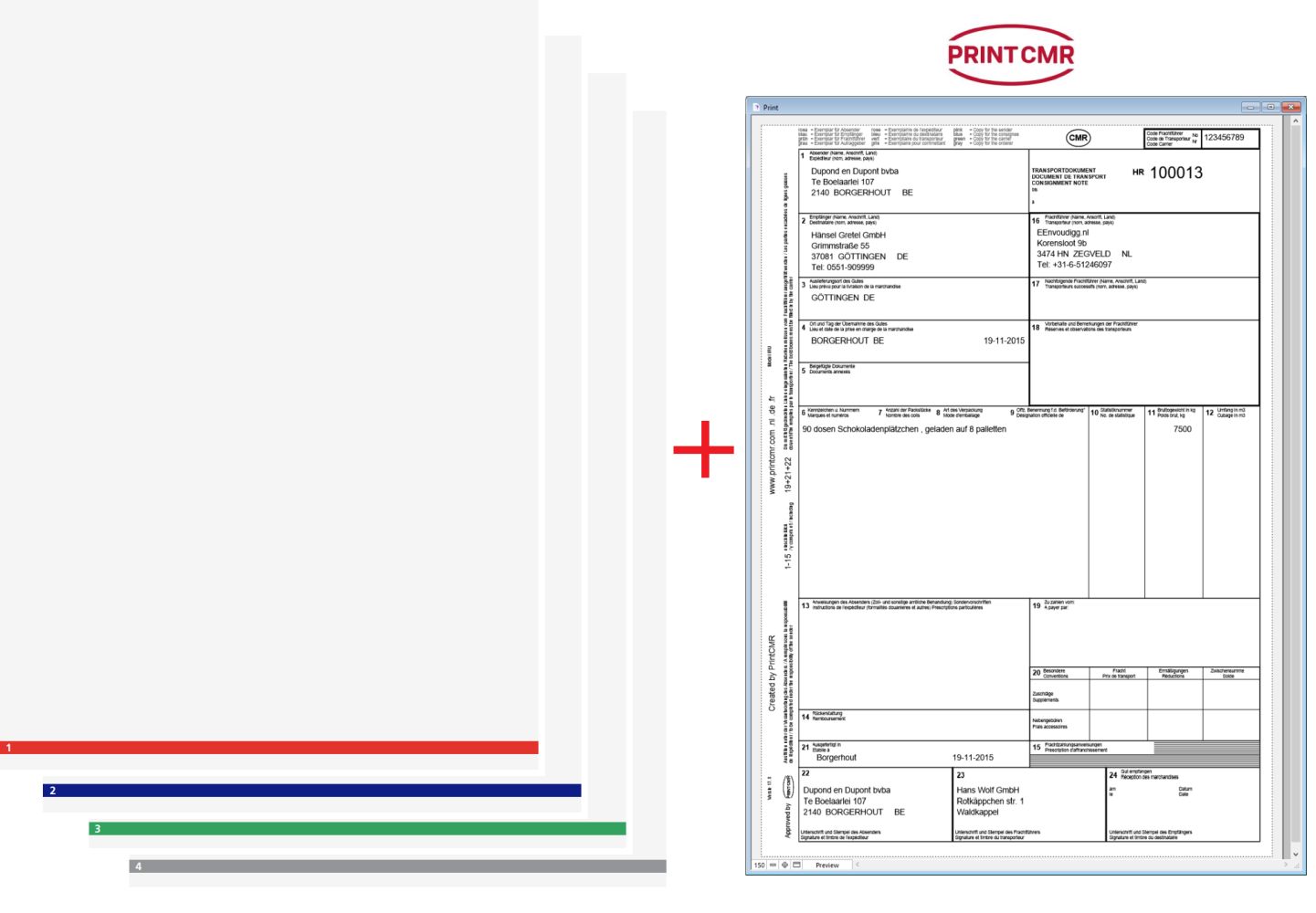 PrintCMR version 16.7v1 - PrintCMR for your bill of lading